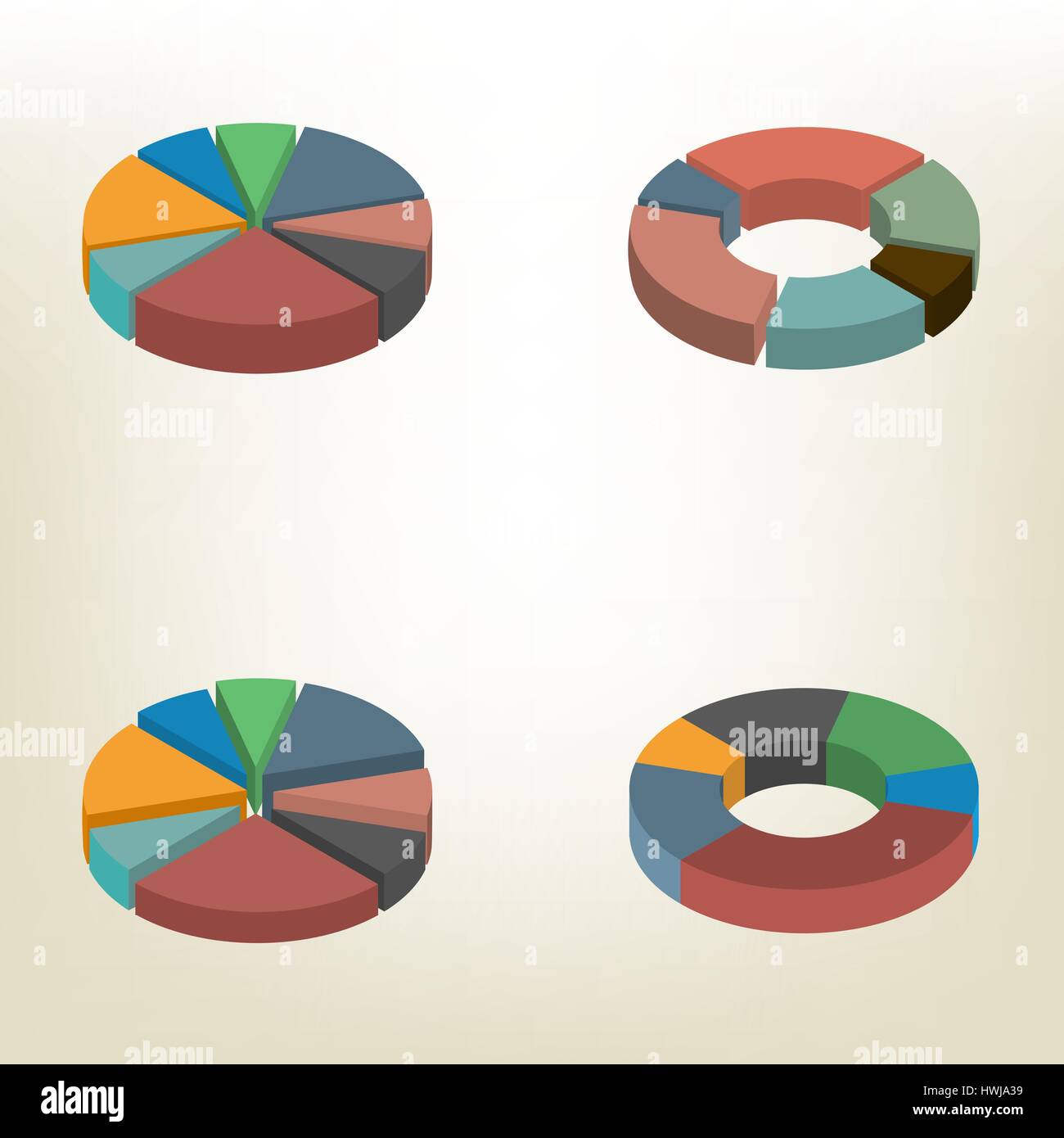Pie chart isolated on white background. Design elements of infographics ...
