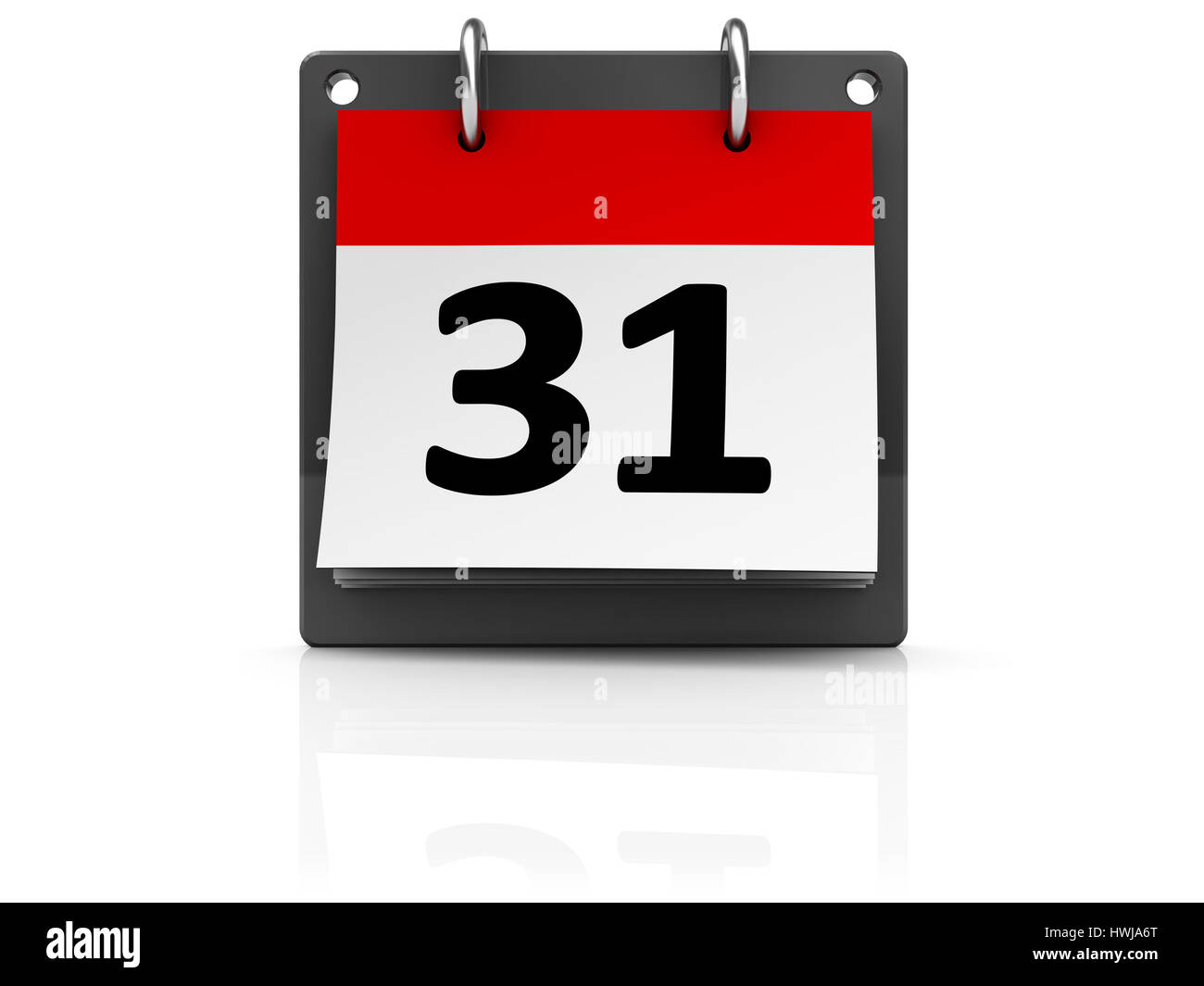 3d illustration of month calendar over white background Stock Photo - Alamy