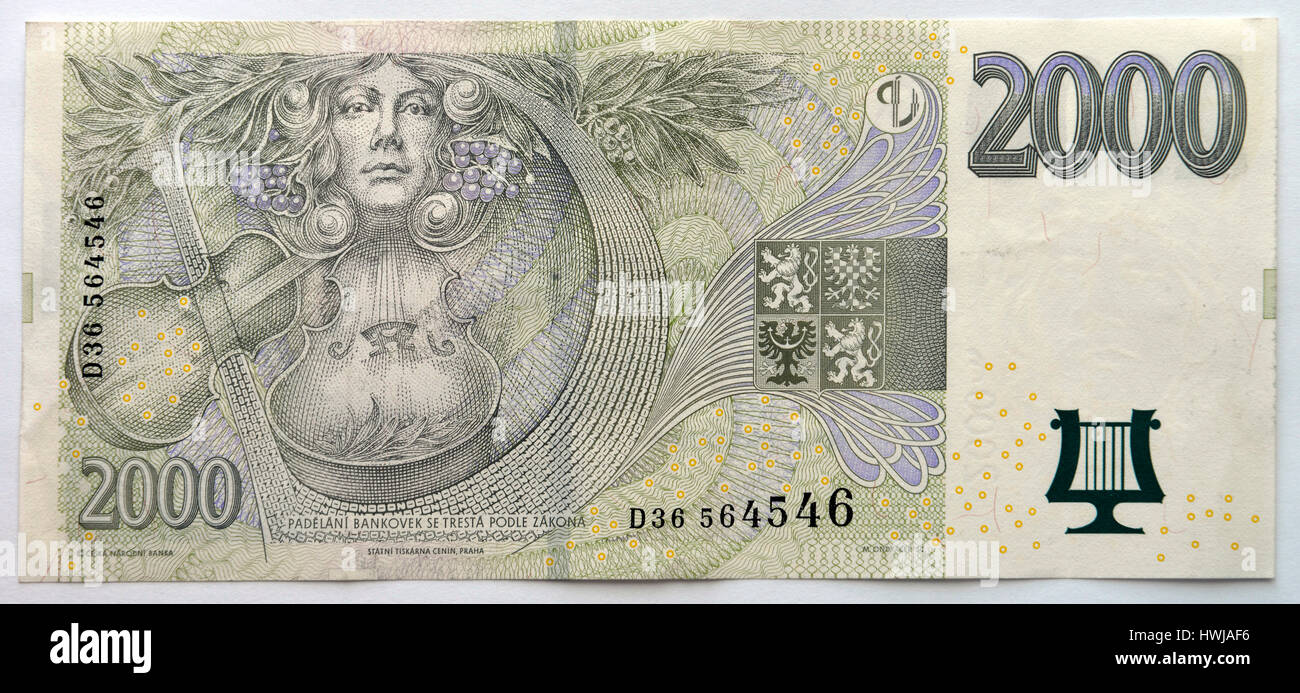 Czechia banknote hi-res stock photography and images - Alamy