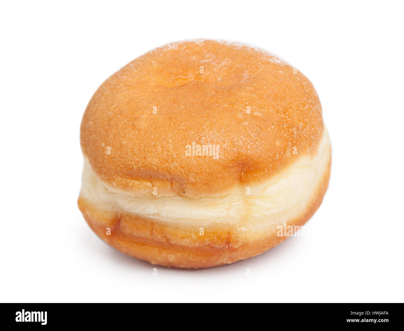 German doughnut berliner with icing sugar isolated on white background ...
