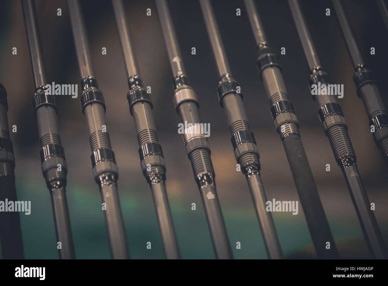 Multiple fishing rods hi-res stock photography and images - Alamy