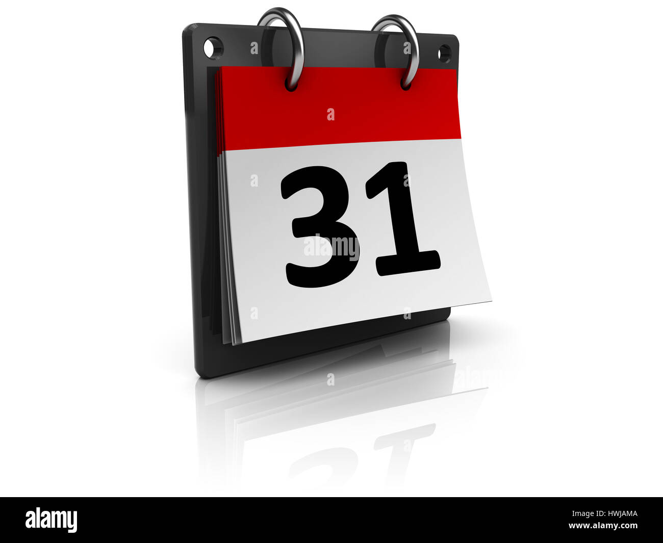 3d illustraton of generic calendar over white background Stock Photo ...
