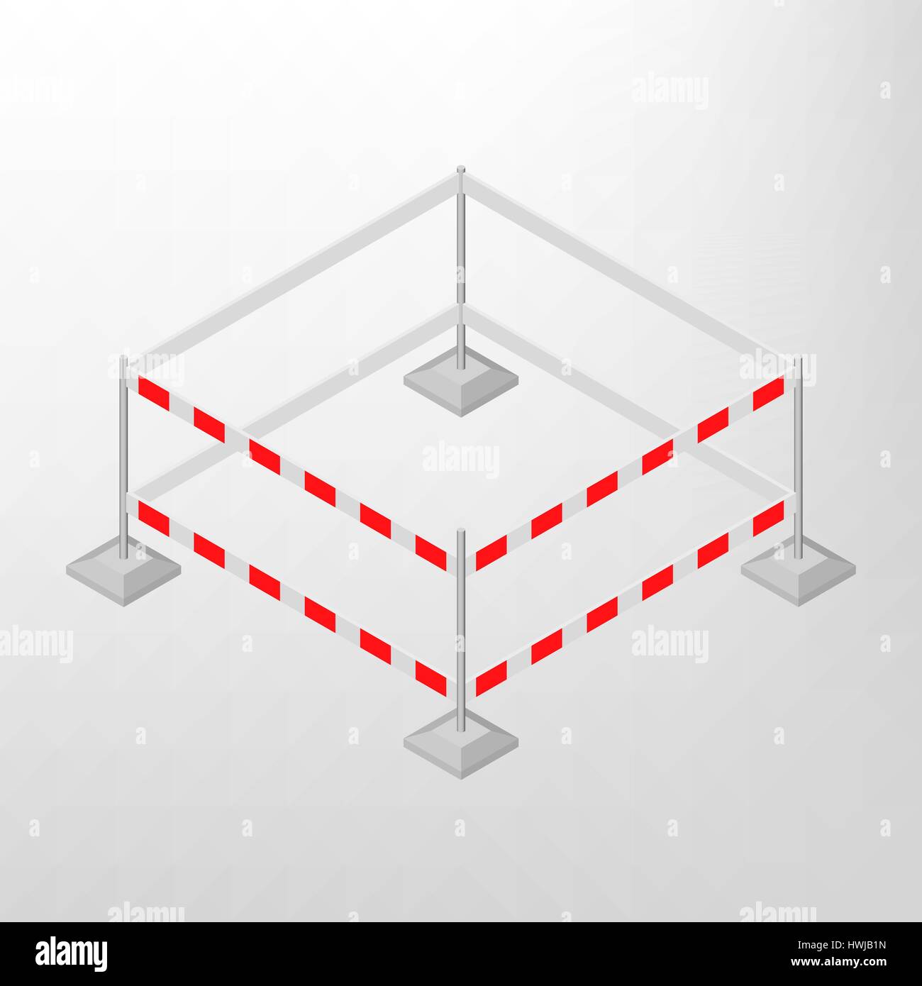 Road traffic barrier, isolated on a white background. Design elements ...