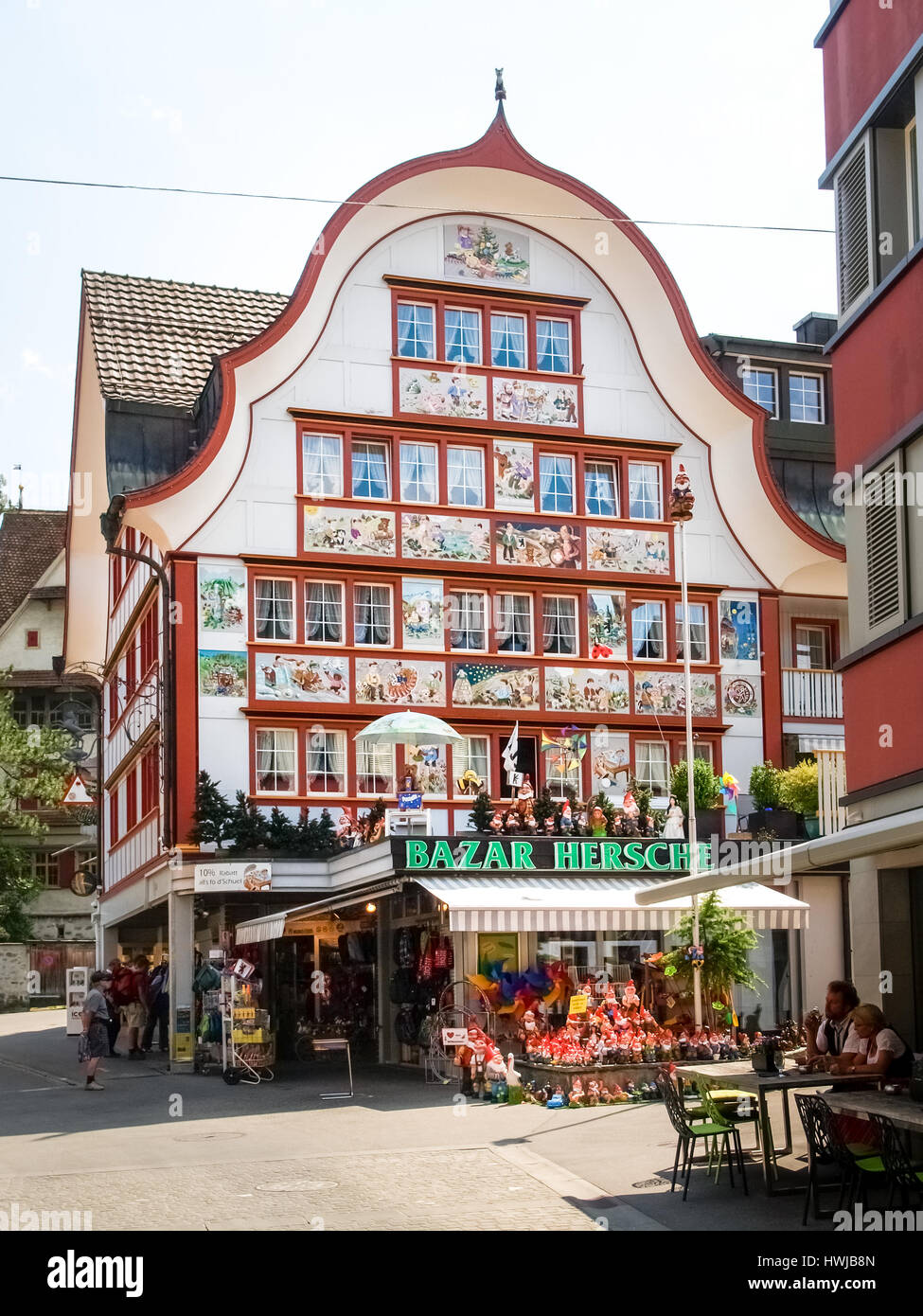 Appenzell switzerland traditional architecture hi-res stock photography ...