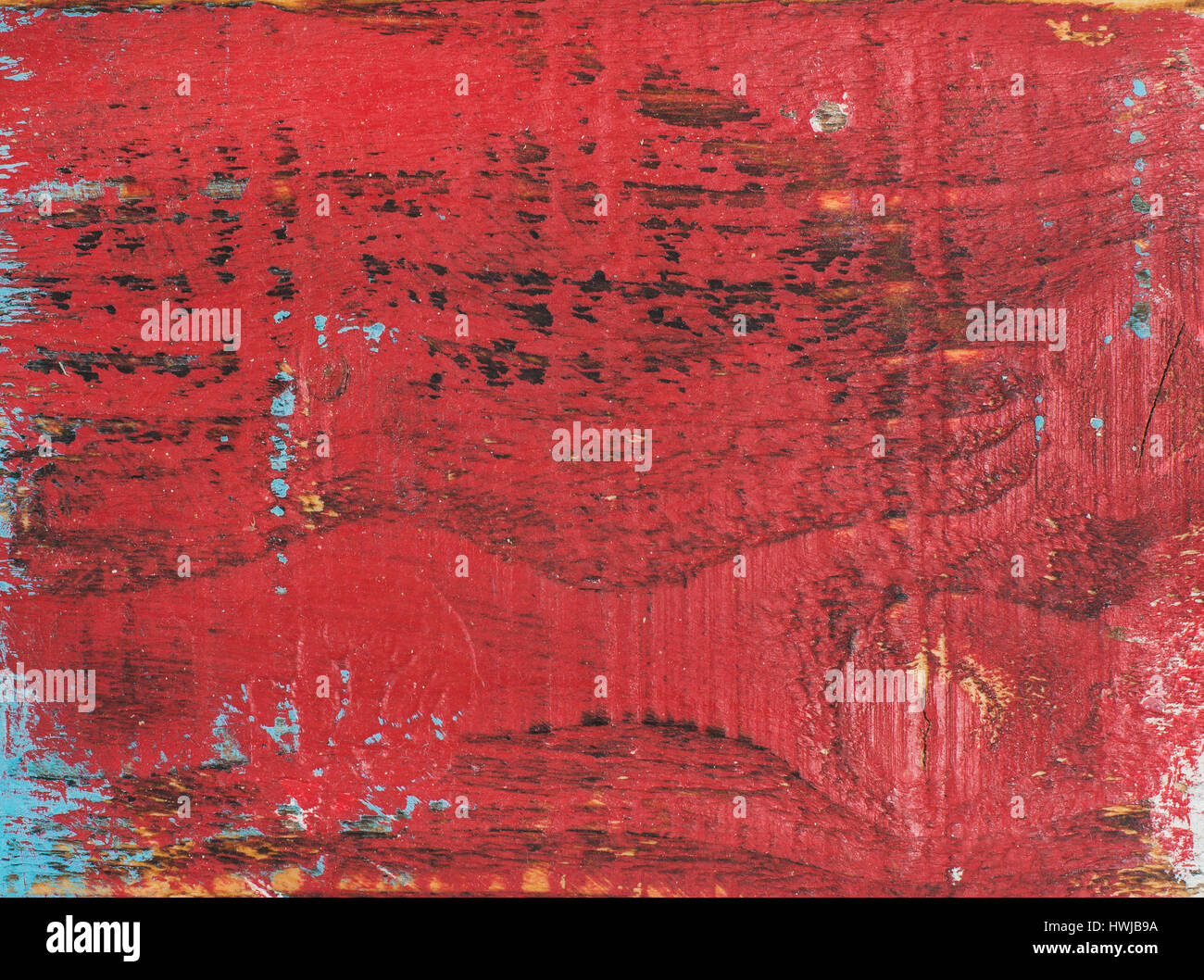 Red painted old rustic shabby wood texture and background Stock Photo ...