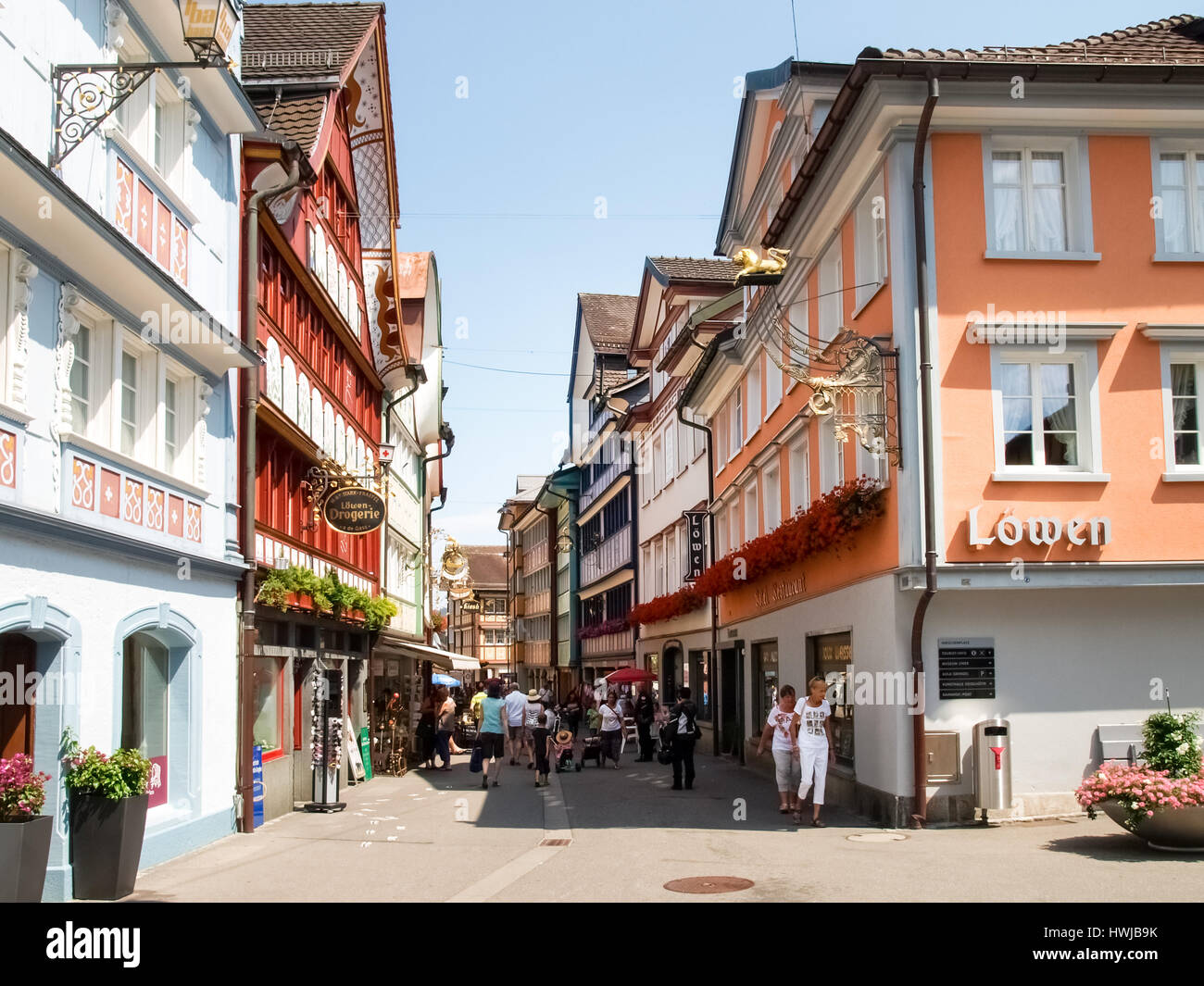 Appenzell, Switzerland - Juli 07, 2015: Appenzell town. Typical old ...