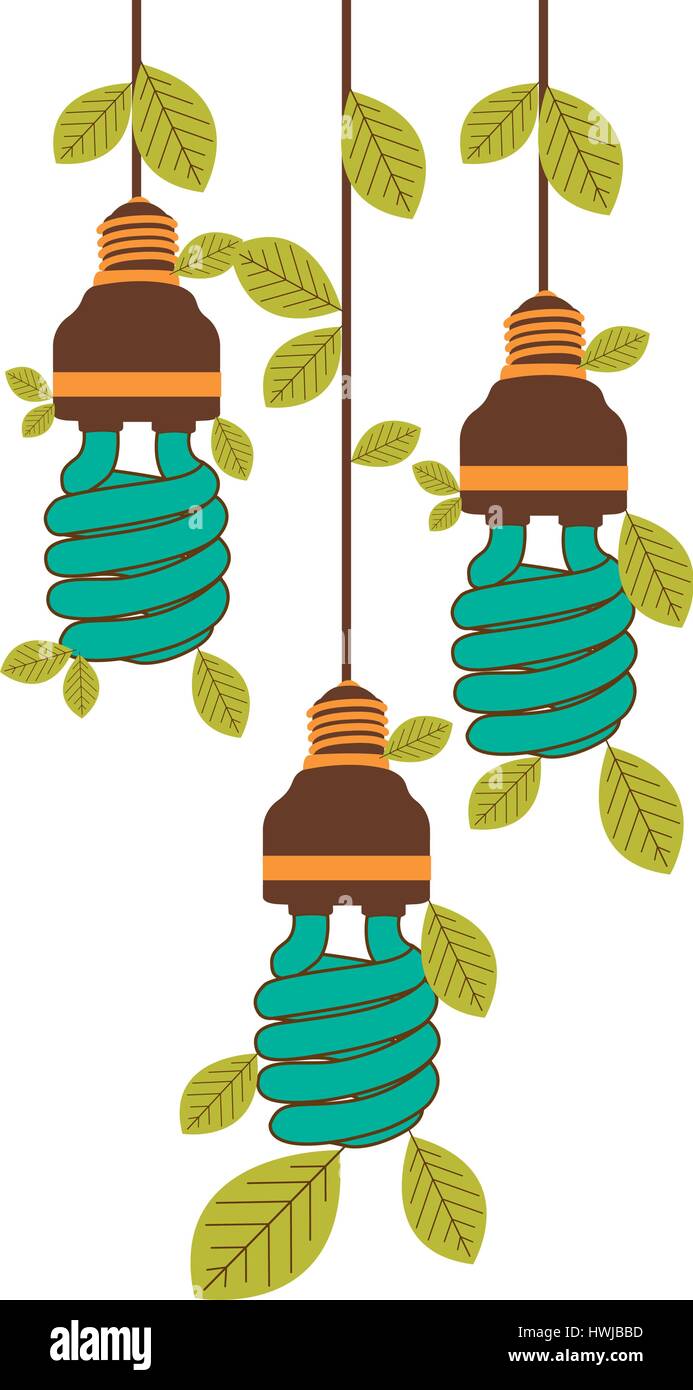 save bulb hanging eco Stock Vector Image & Art - Alamy
