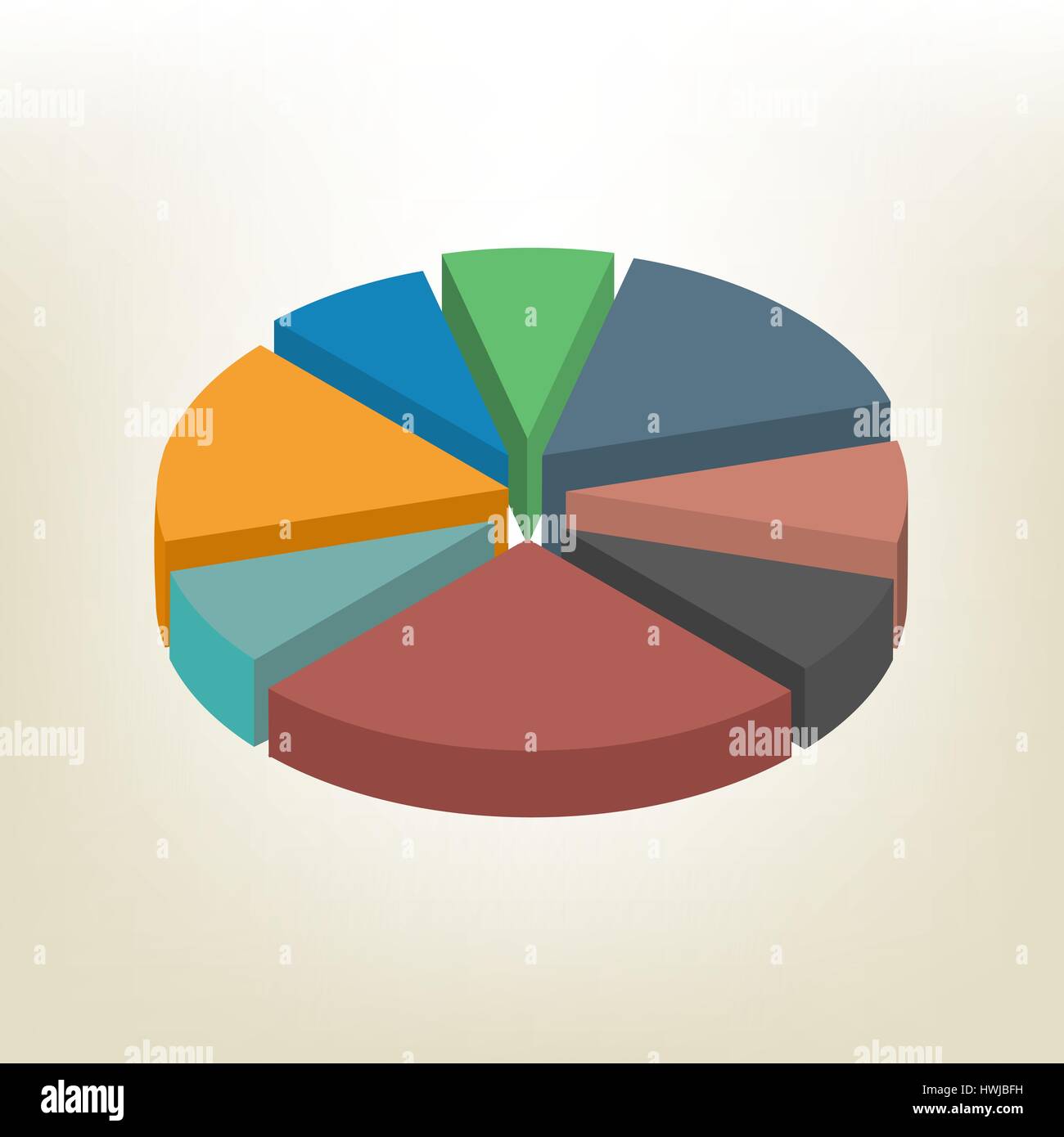 Pie chart isolated on white background. Design elements of infographics ...