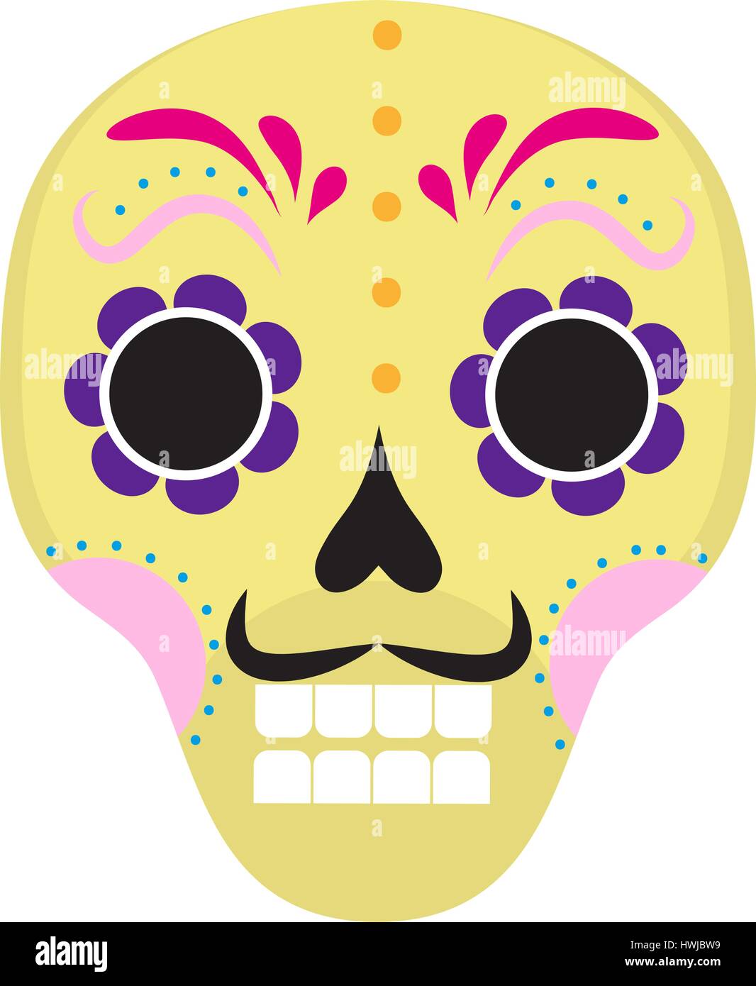 Sugar skull vector Stock Vector Images - Alamy