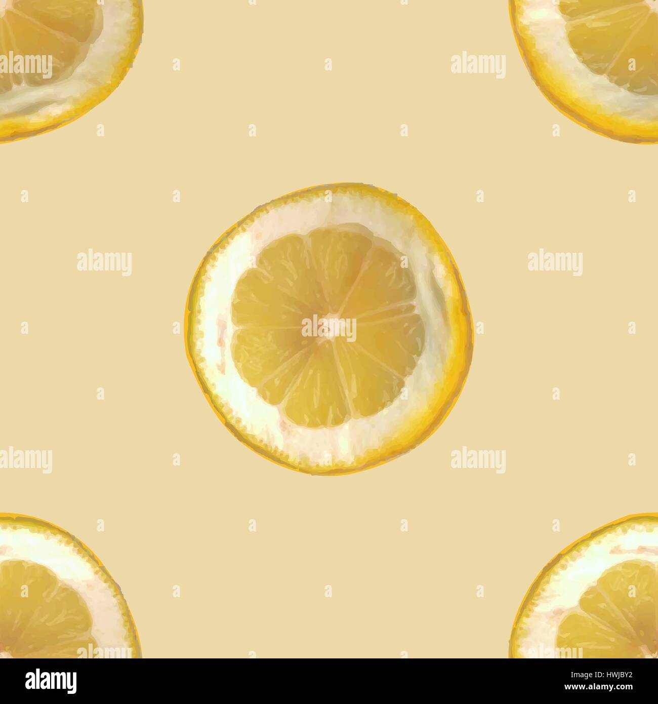 Seamless citrus pattern, repeating texture of slices of lemon, vector ...