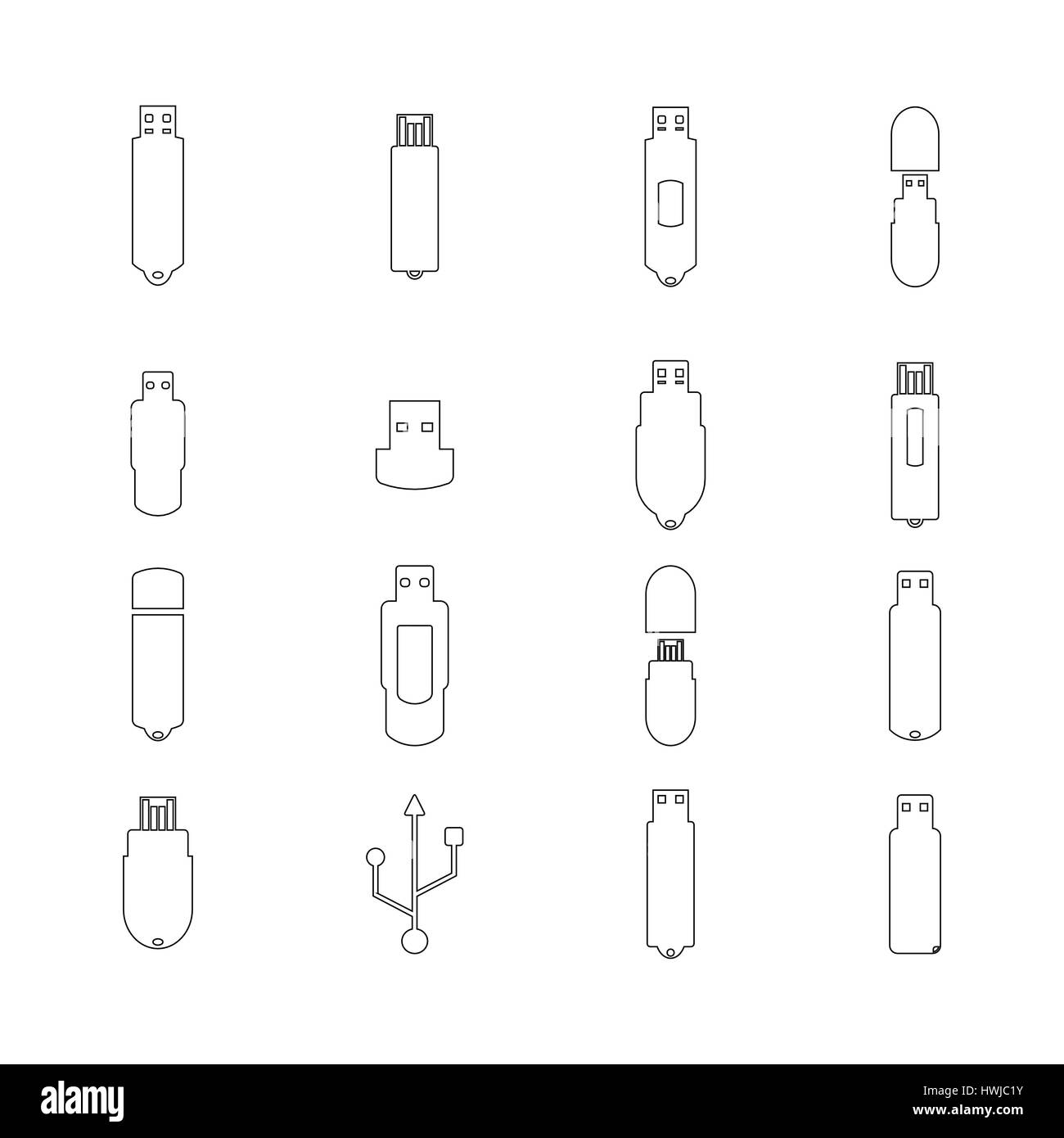 Usb flash drive drawing hi-res stock photography and images - Alamy