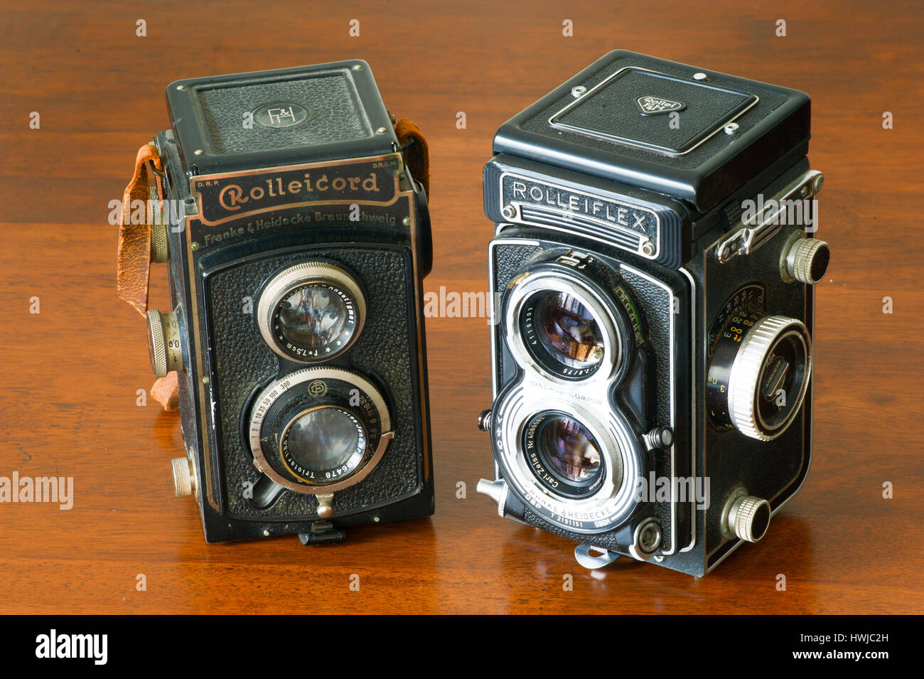 Vintage collectible couple of bioptical Rolleicord and Rolleiflex ...