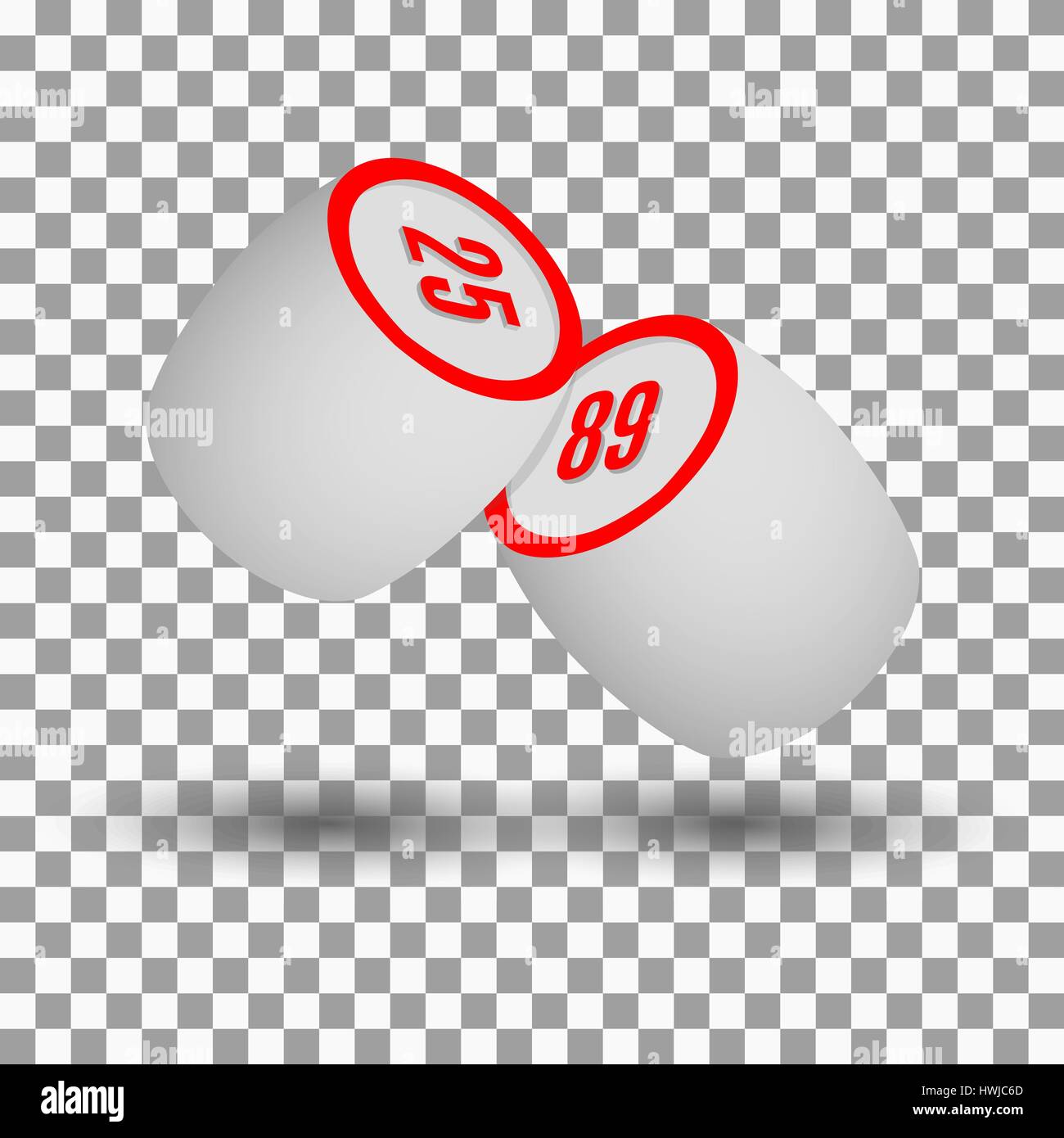 White keg of lotto with shadow. Game icon 3D isometric style, vector ...