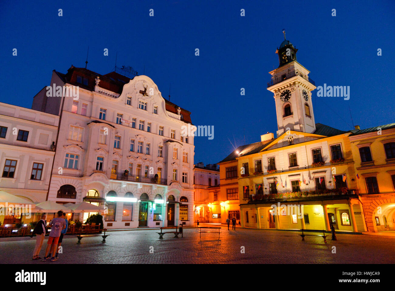 Town hall at the cieszyn market square hi-res stock photography and ...