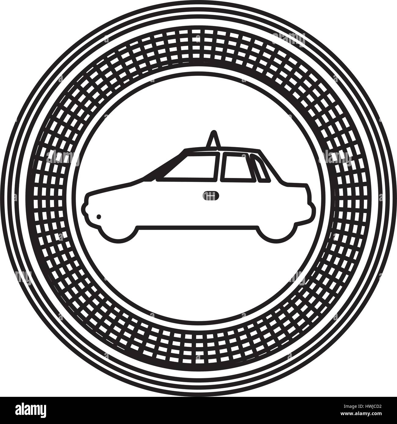 figure emblem taxi side car icon Stock Vector Image & Art - Alamy