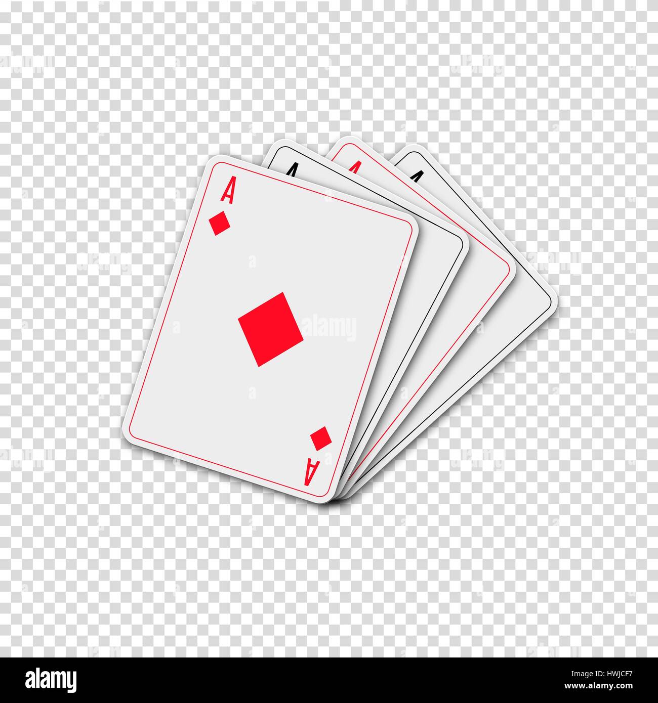 Playing cards isolated on a white background, vector illustration Stock ...