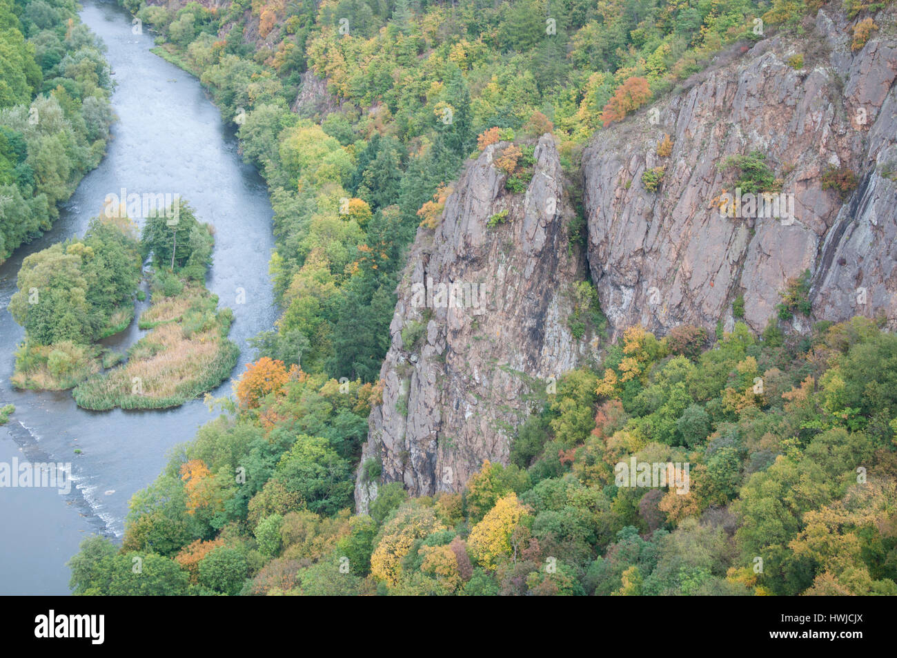 Nahe valley nearby the Rheingrafenstein rock formation, Bad Muenster am ...