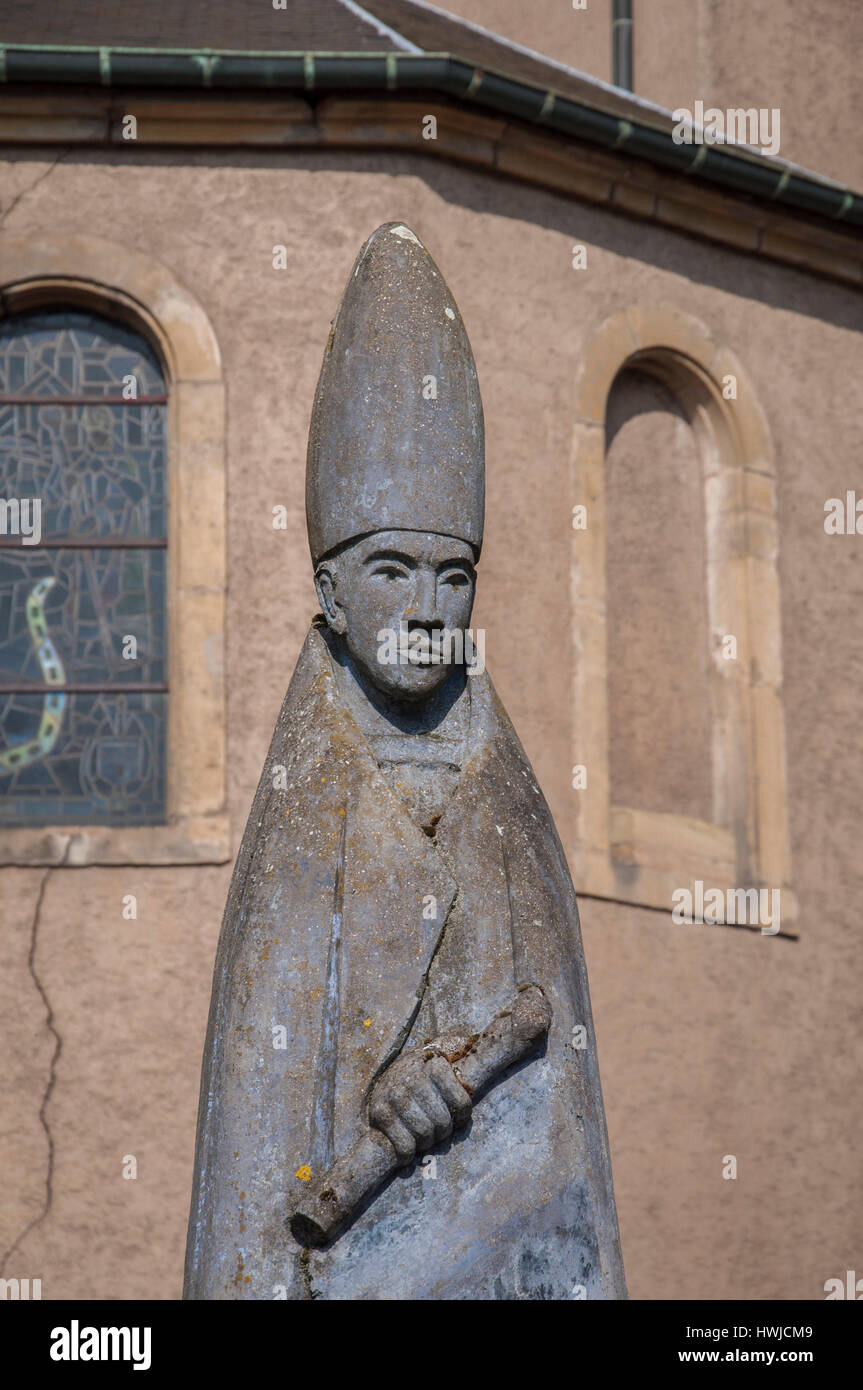 Saint figure in front of st willibrord basilica hi-res stock ...