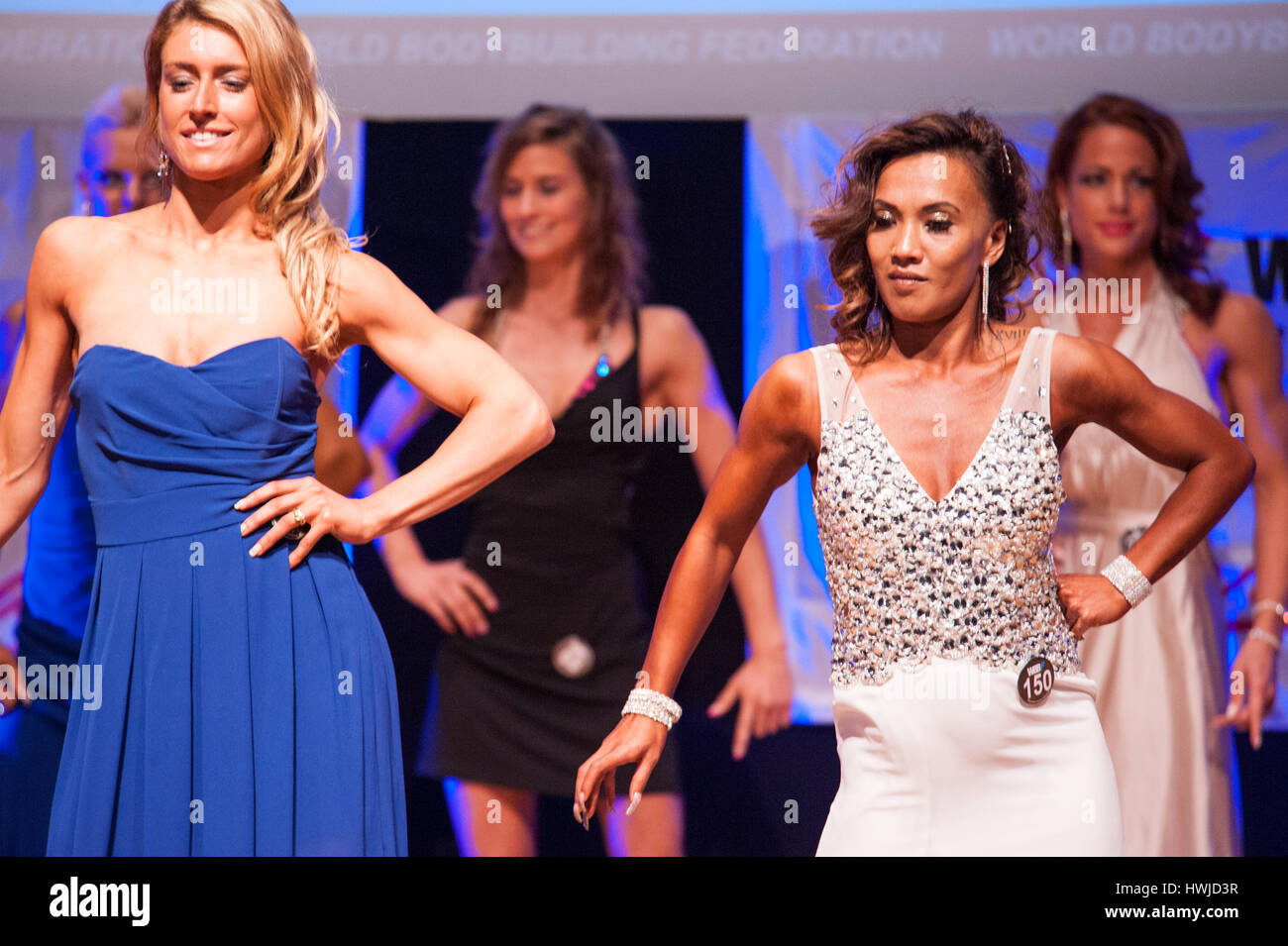 MAASTRICHT, THE NETHERLANDS - OCTOBER 25, 2015: Female figure models in ...