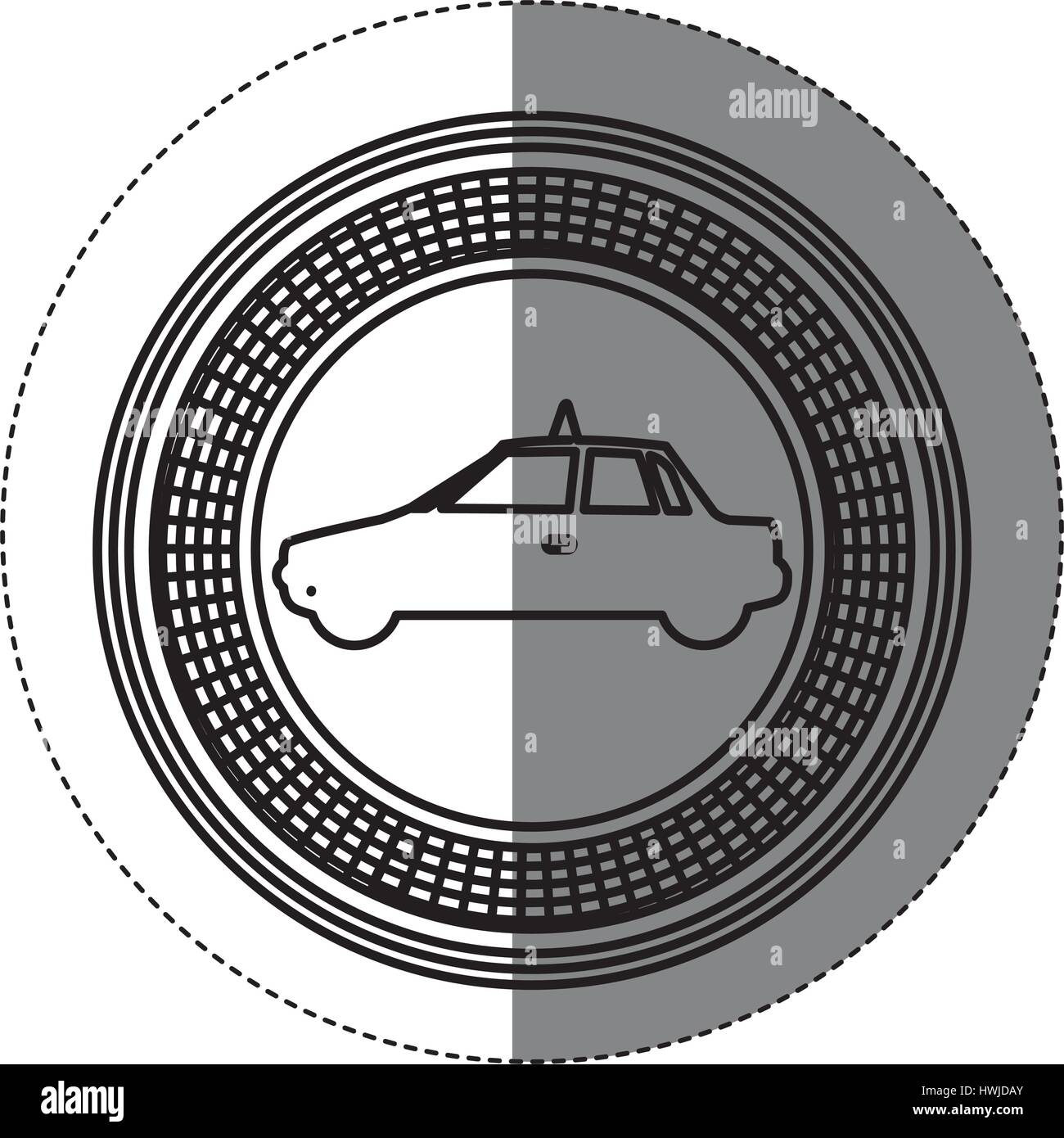 silhouette emblem taxi side car icon Stock Vector Image & Art - Alamy
