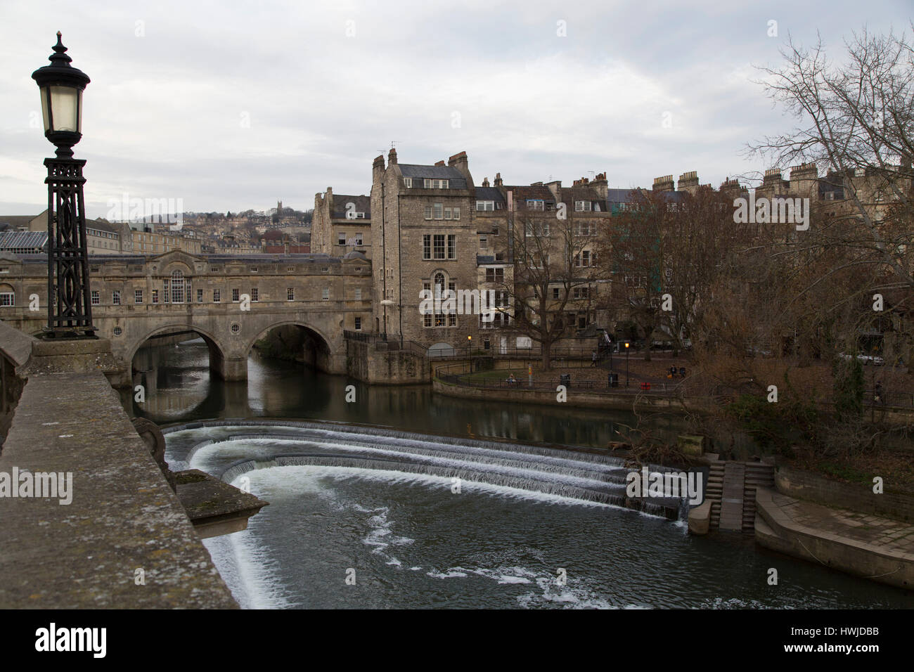 The Pulteney Bridge in Bath, England. The Palladian style bridge was ...