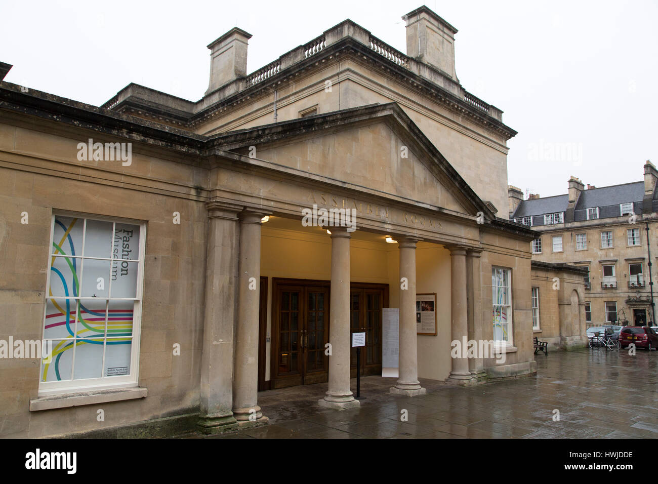 The Assembley Rooms in Bath, England. The Georgian building was ...