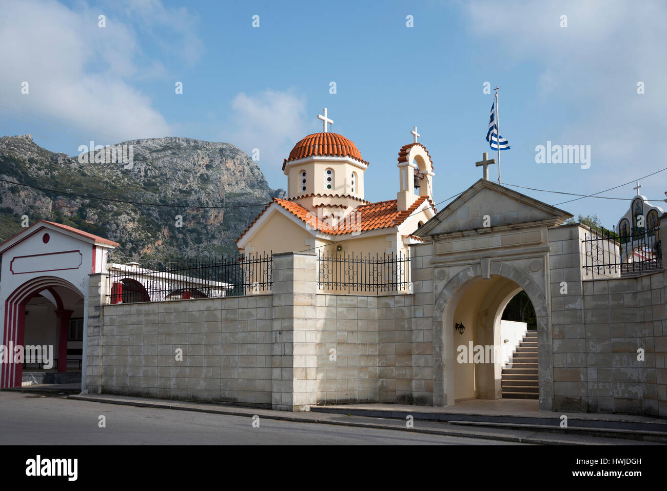 Monastery, Spili, Municipality Agios Vasilios, Crete, Greece Stock ...
