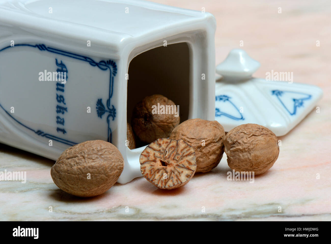 Muskatnuesse, , Myristica fragrans Stock Photo - Alamy