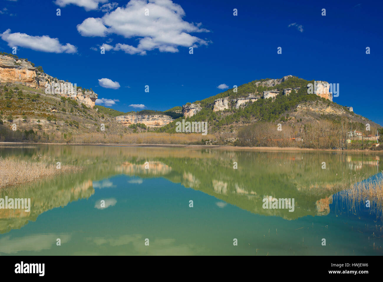 Una. Una Lagoon, Serrania de Cuenca Natural Park, Cuenca Province ...