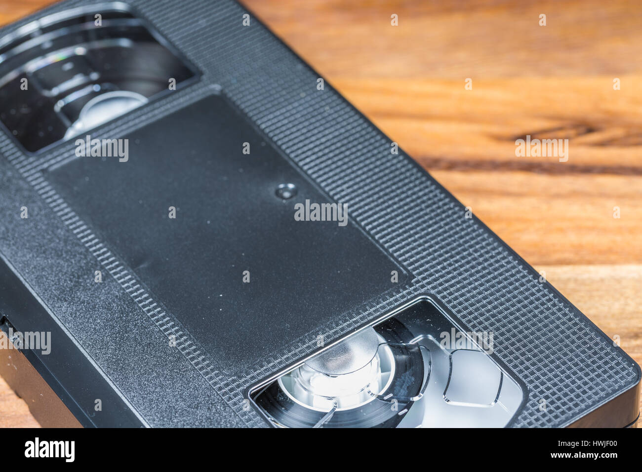 Old VHS Cassette on Wooden Background Stock Photo - Alamy