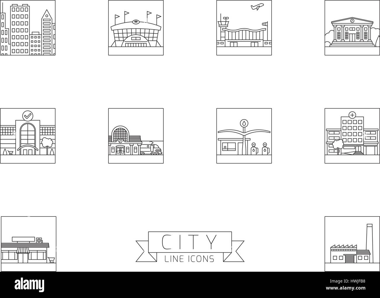 Office buildings vector vectors hi-res stock photography and images - Alamy