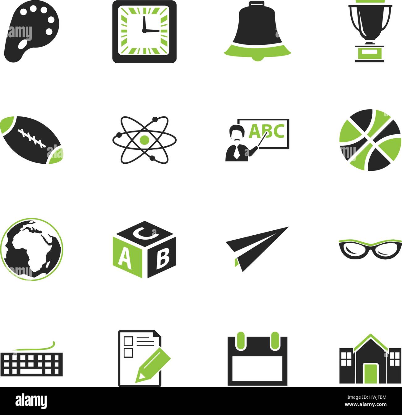 School simply icons for web and user interfaces Stock Vector Image ...