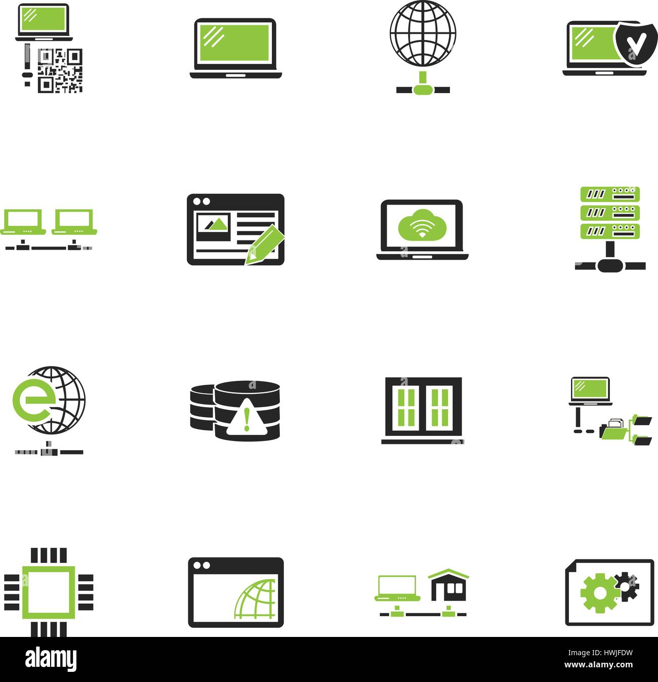 Internet, server, network icon set for web sites and user interface ...