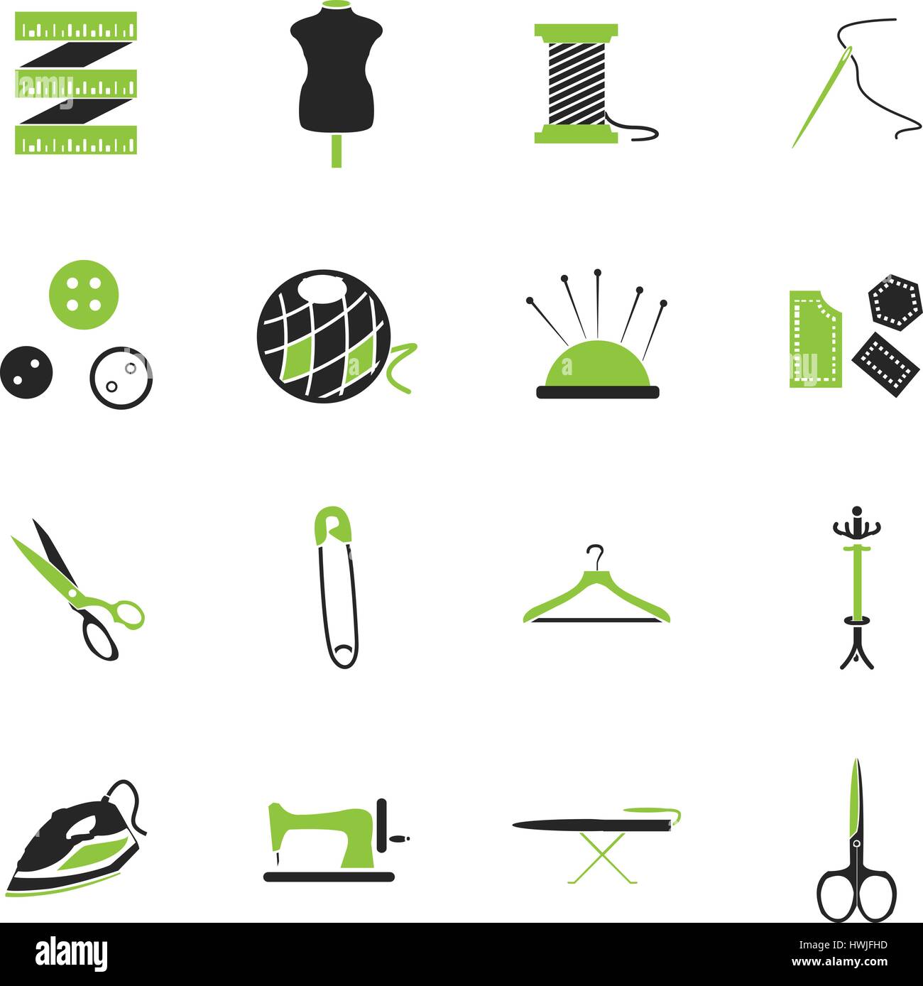 Tailoring simply icons for web and user interfaces Stock Vector Image ...
