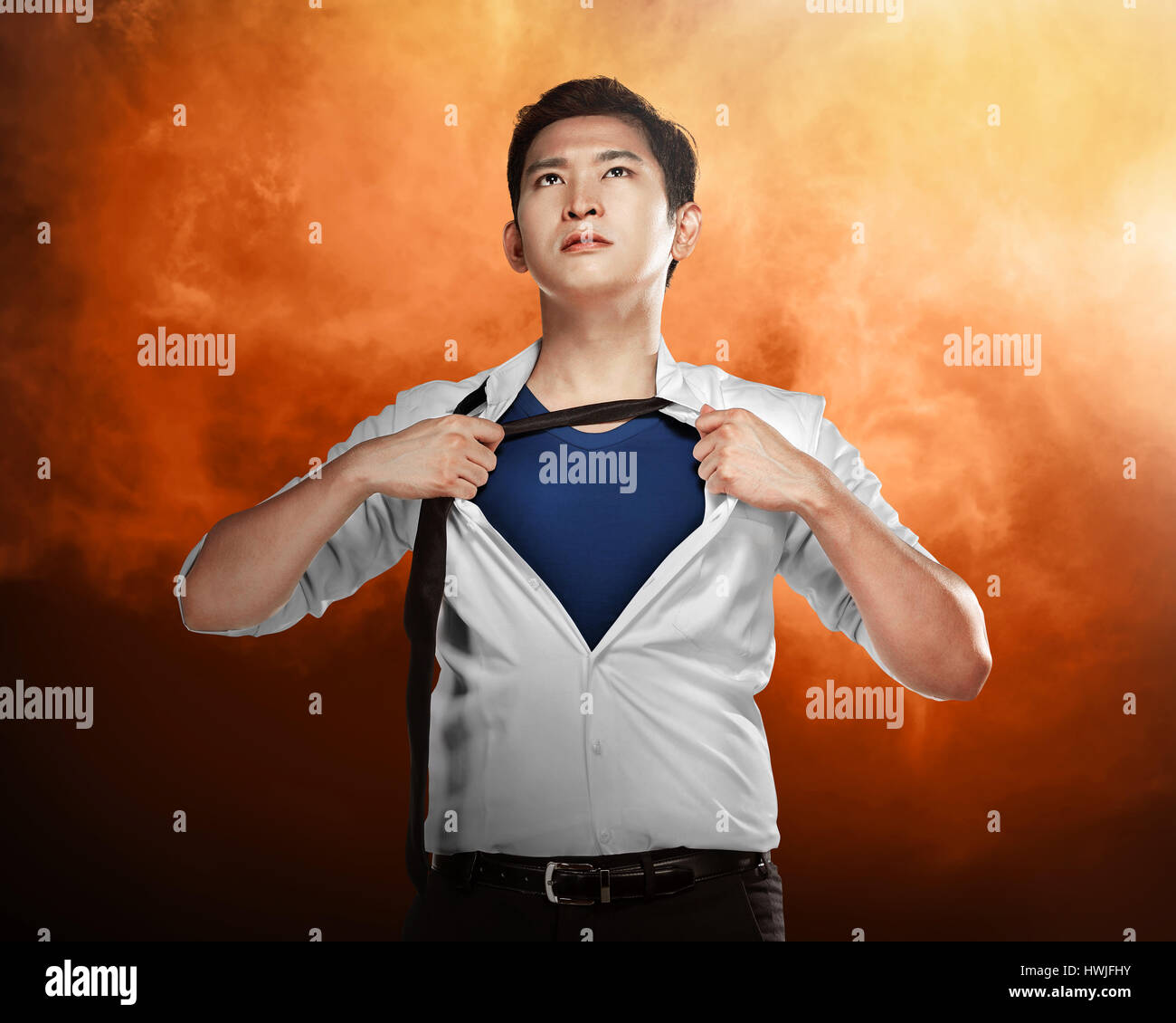 Ripping shirt open hi-res stock photography and images - Alamy