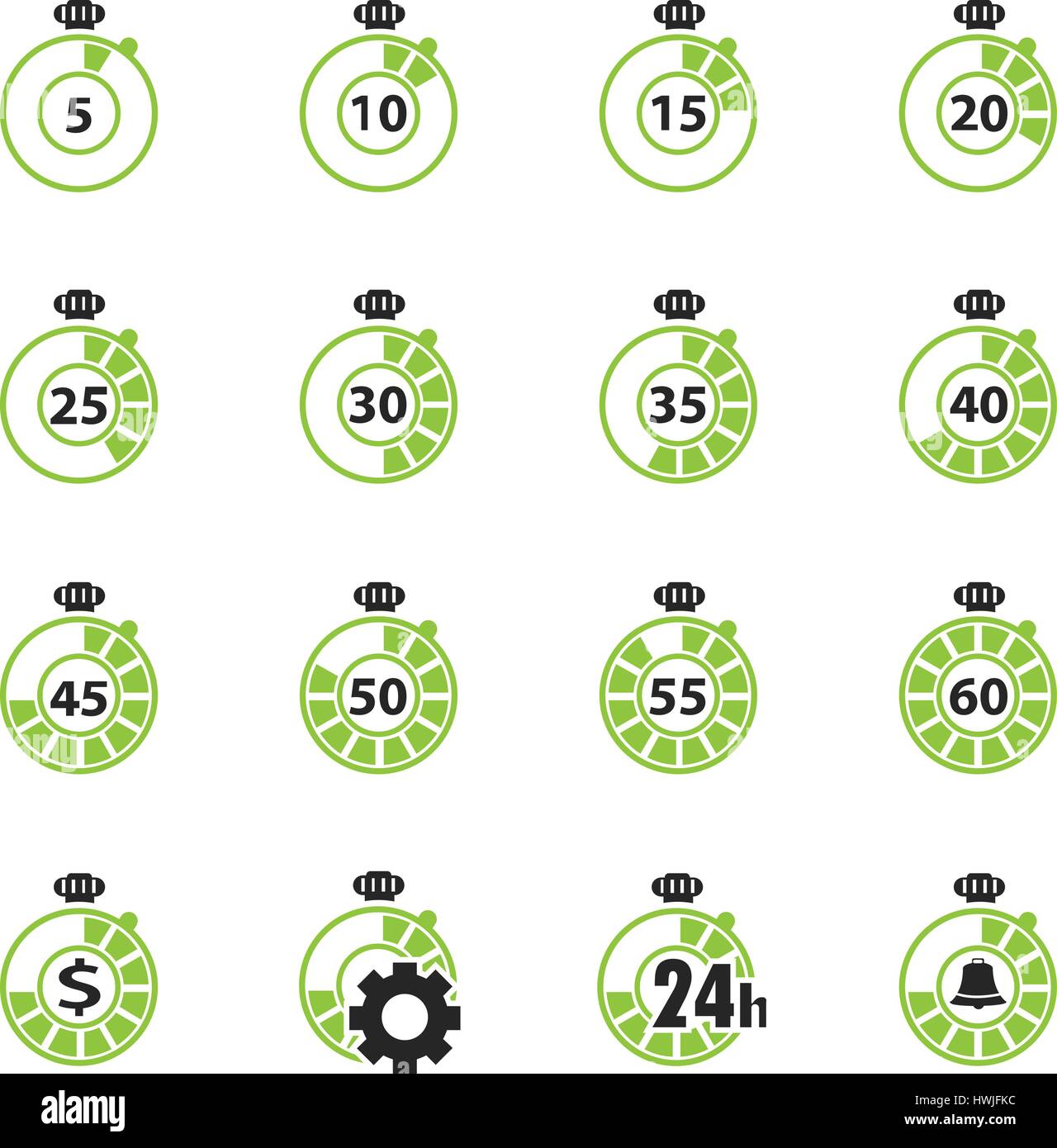 Timer simply icons for web and user interfaces Stock Vector Image & Art ...