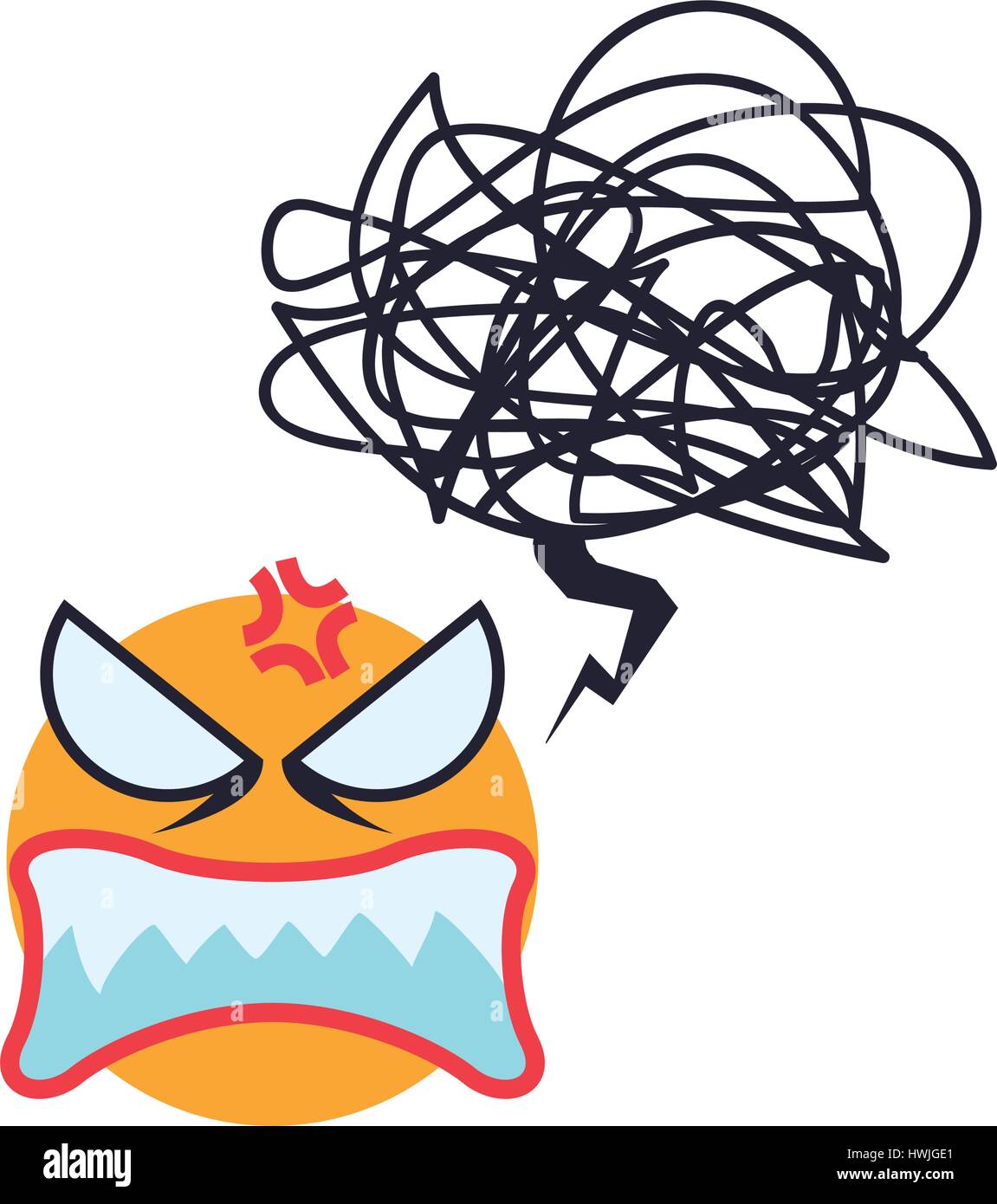 Angry cartoon face Stock Vector Image & Art - Alamy