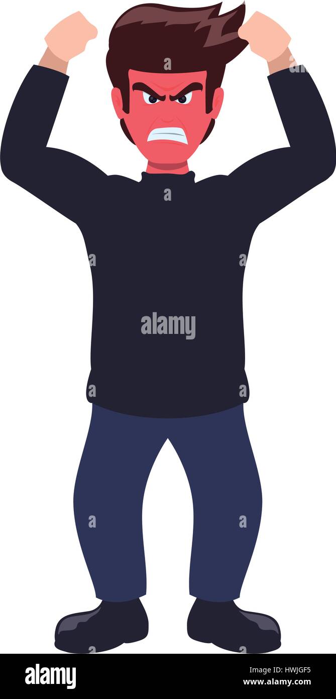 Angry cartoon face Stock Vector Image & Art - Alamy