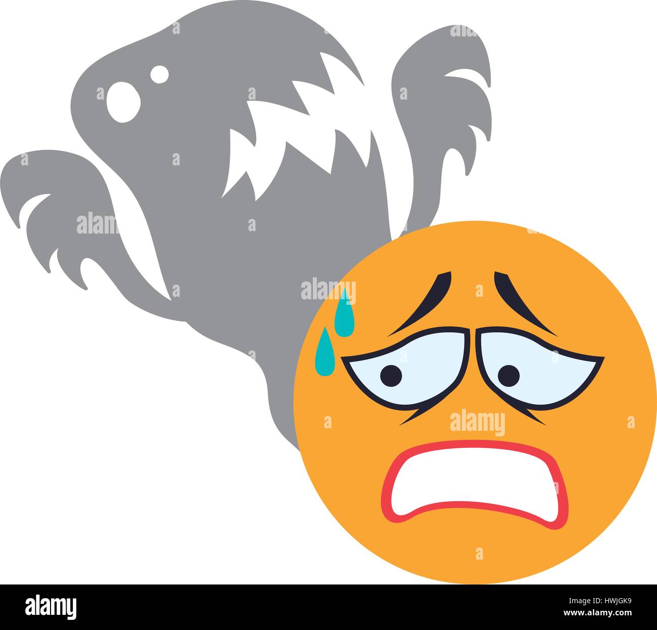 Cartoon Nervous Face