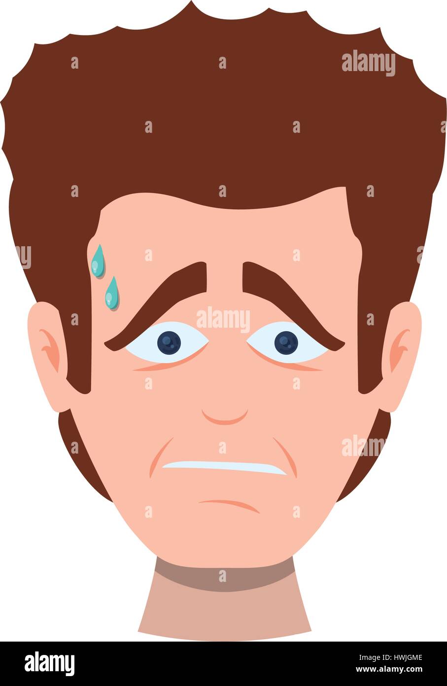 Concerned cartoon face Stock Vector Image & Art - Alamy