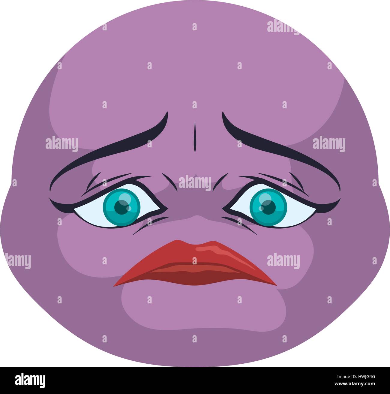 Sad Cartoon Face High Resolution Stock Photography and Images - Alamy