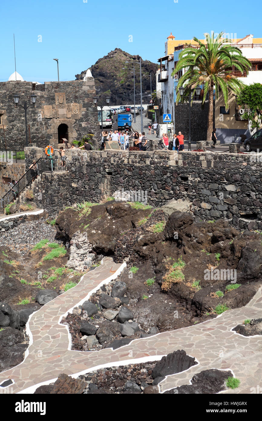 GARACHICO, TENERIFE, SPAIN-CIRCA JAN, 2016: Volcanic formation ...