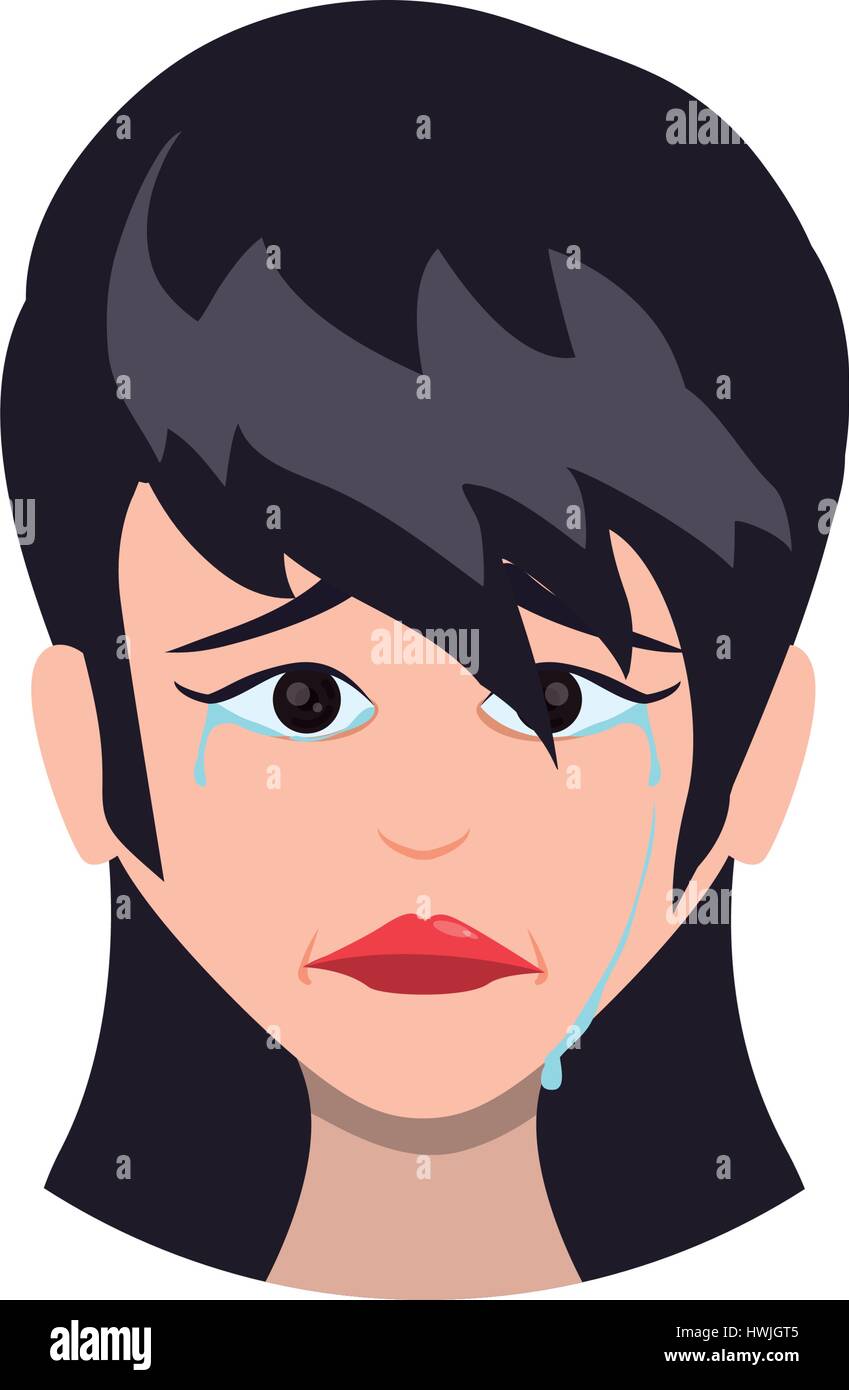 Sad cartoon face Stock Vector Image & Art - Alamy