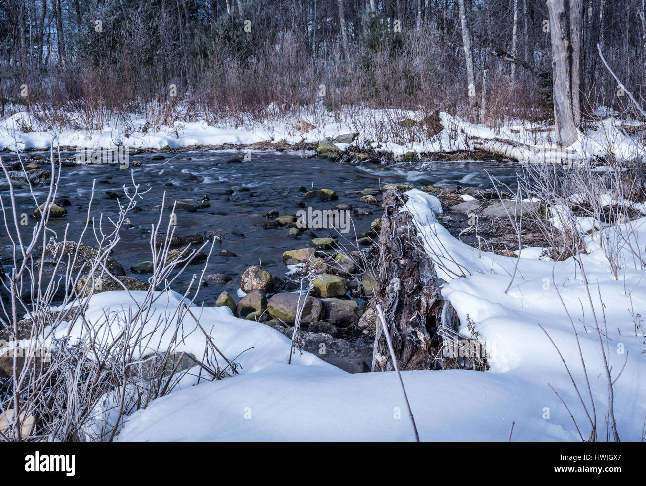 Snow and water Stock Photo - Alamy