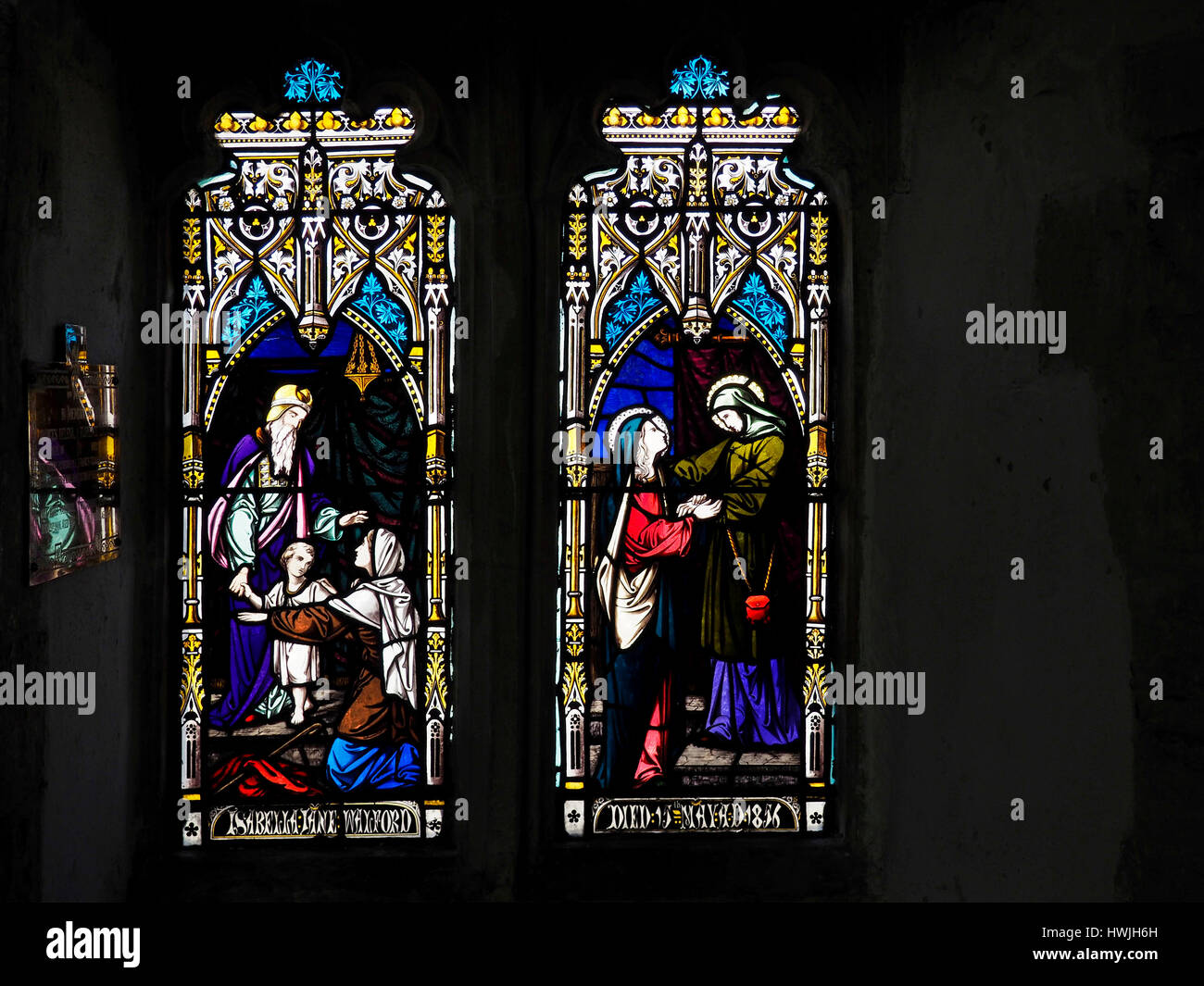 Stained glass memorial windows hi-res stock photography and images - Alamy