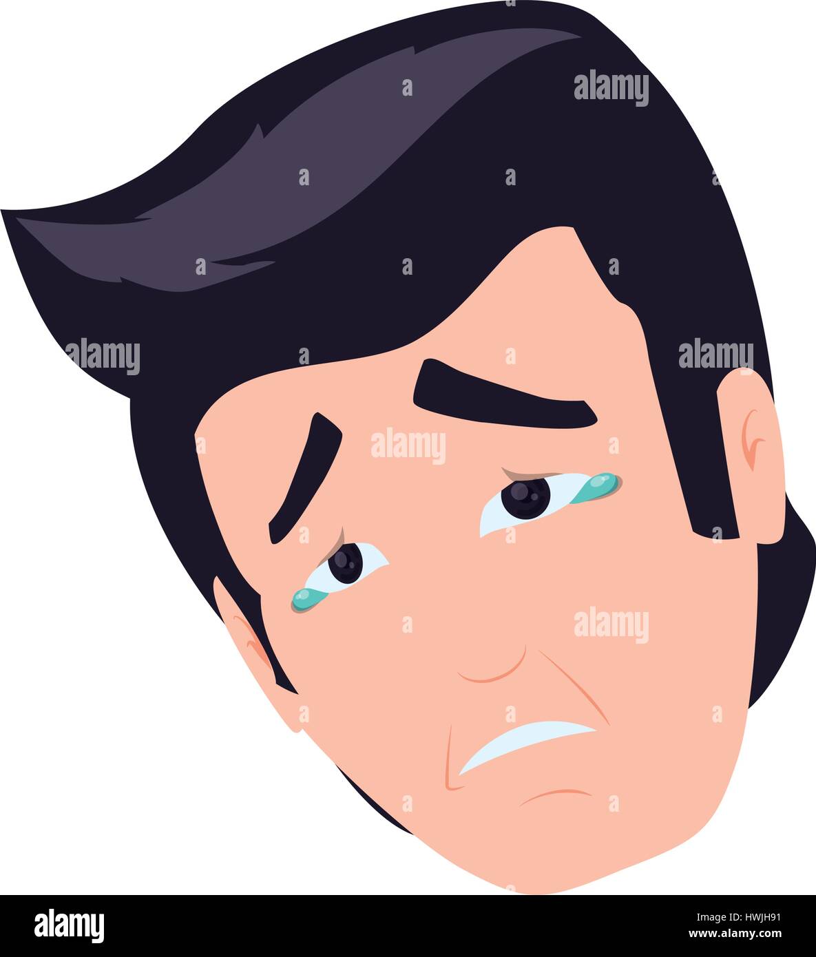 Sad cartoon face hi-res stock photography and images - Alamy