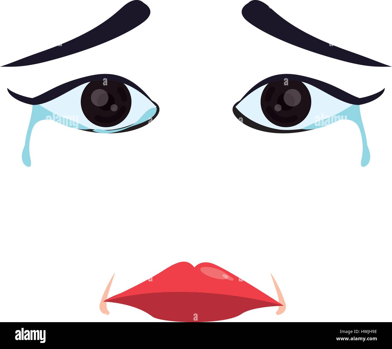 Sad cartoon face Stock Vector Image & Art - Alamy