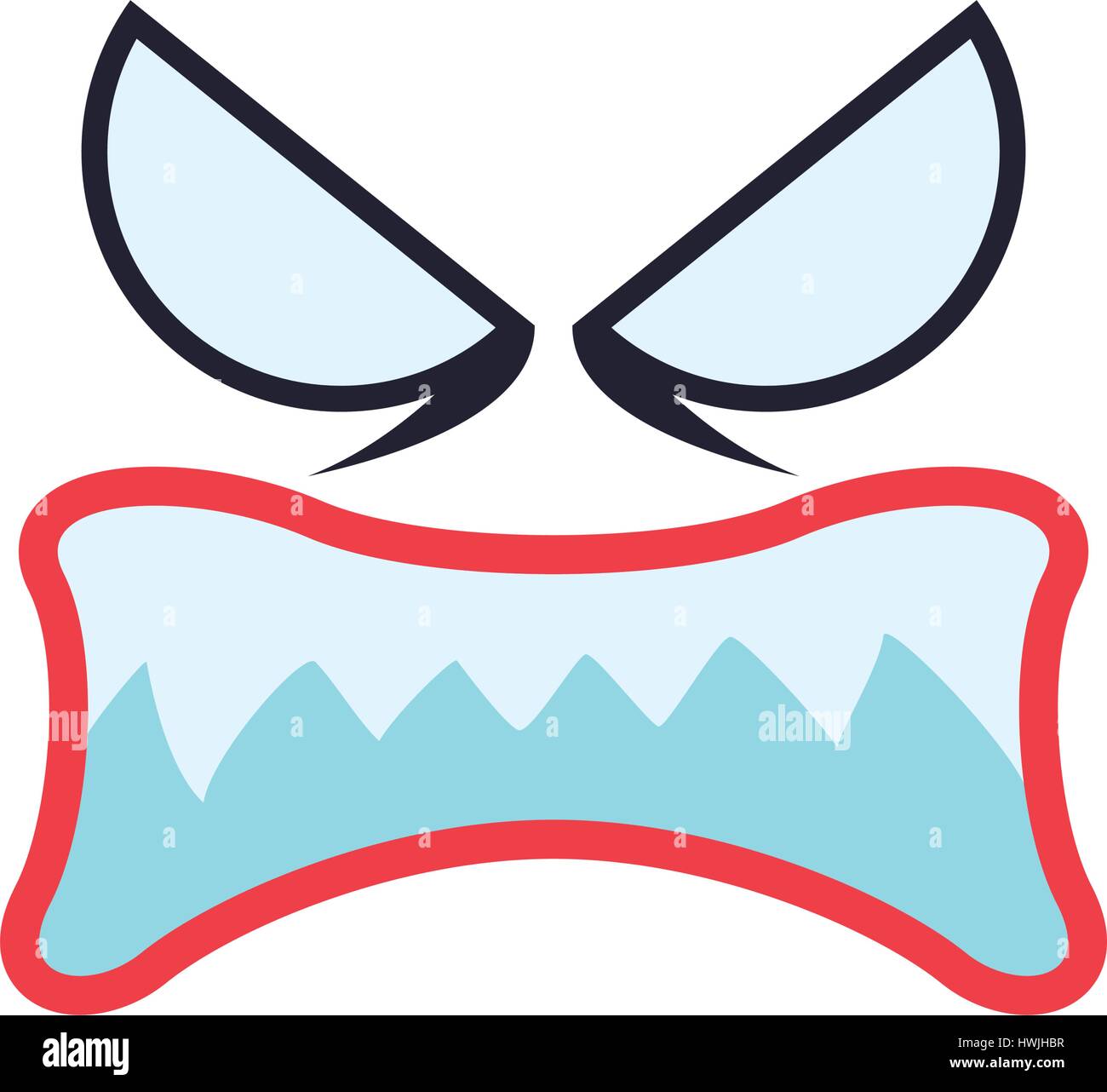 Angry cartoon face Stock Vector Image & Art - Alamy