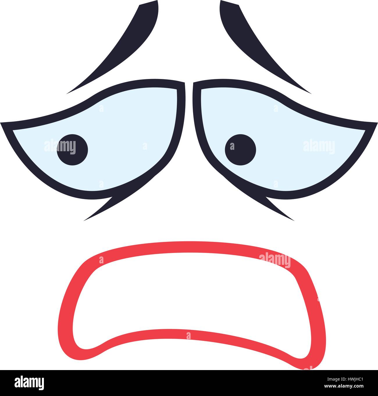 Sad cartoon face Stock Vector Image & Art - Alamy