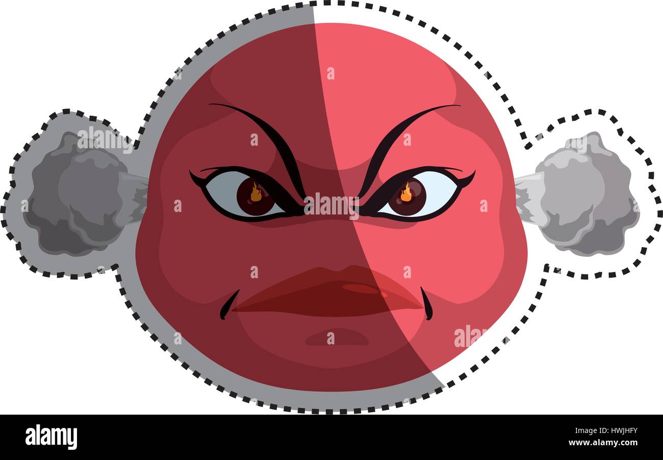 Angry cartoon face Stock Vector Image & Art - Alamy